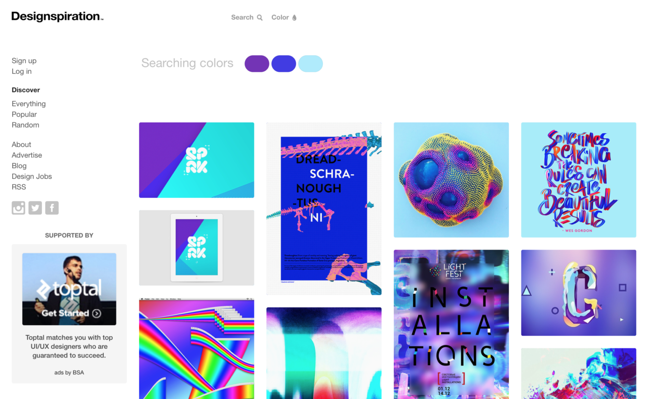 Designinspiration, referências gráficas para designers - Design Culture